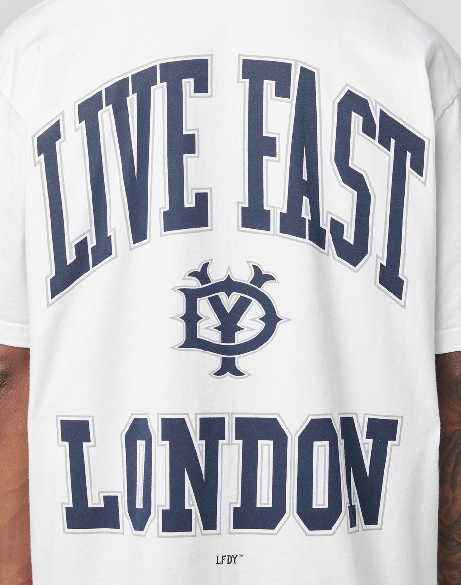 Live Fast London Tee Washed White – Buy online now – LIVE FAST DIE YOUNG