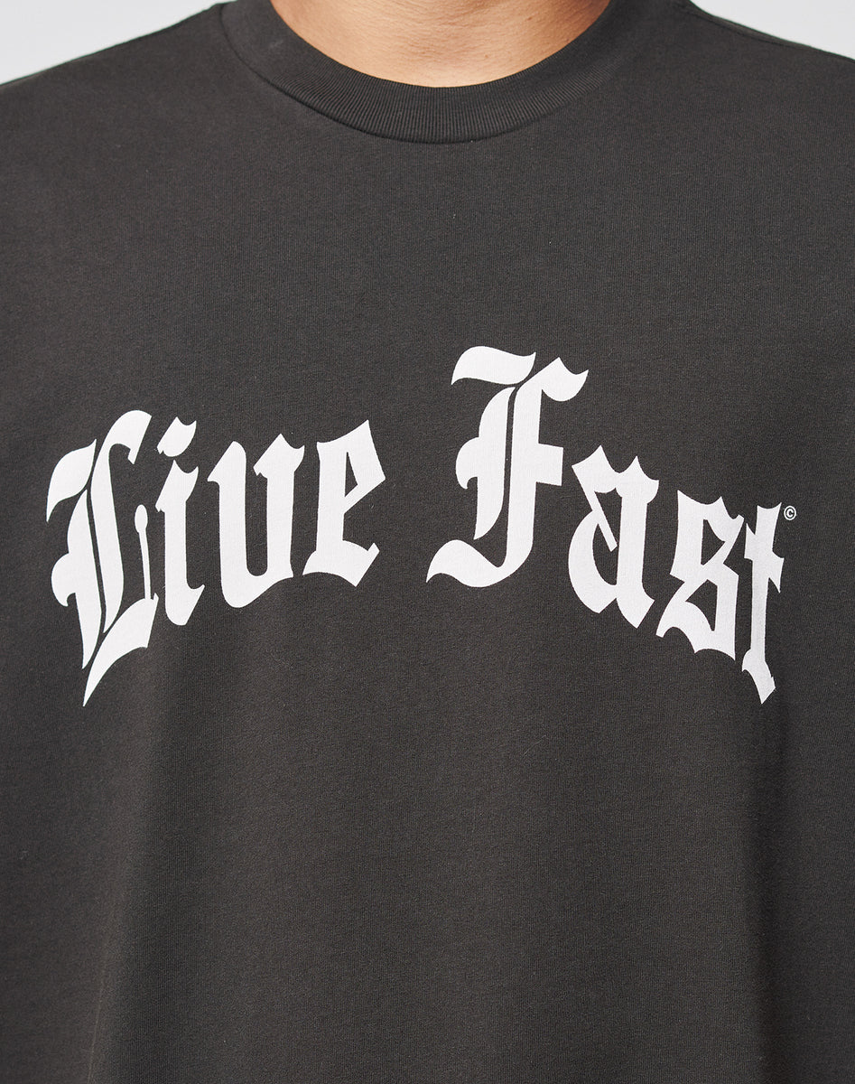 Live Fast Fractured Tee – LIVE FAST DIE YOUNG