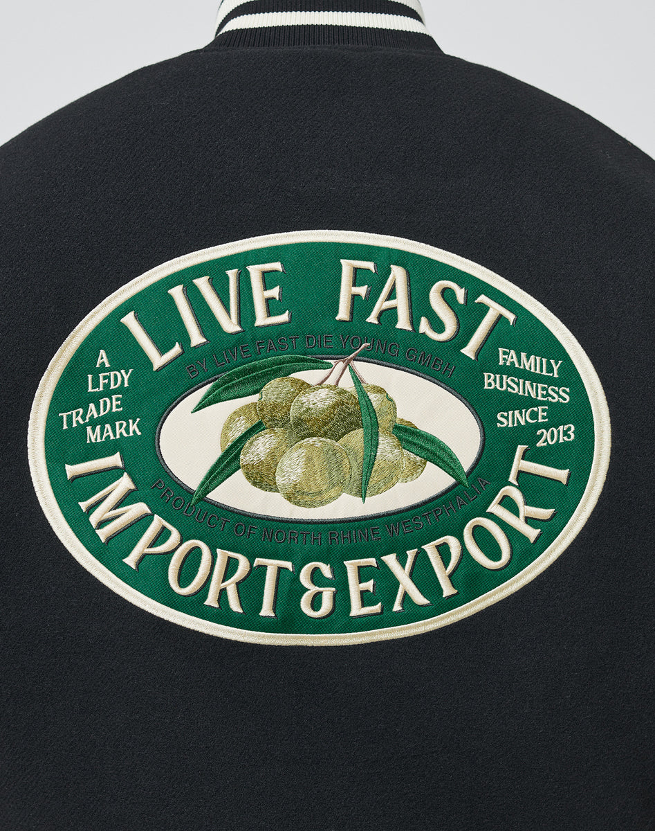 LFDY Import & Export College Jacket Black – Buy online now – LIVE FAST ...
