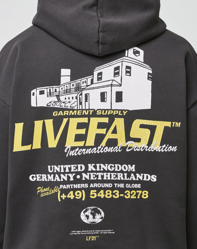 LFDY Supply Hooded Washed Black – Buy online now – LIVE FAST DIE YOUNG