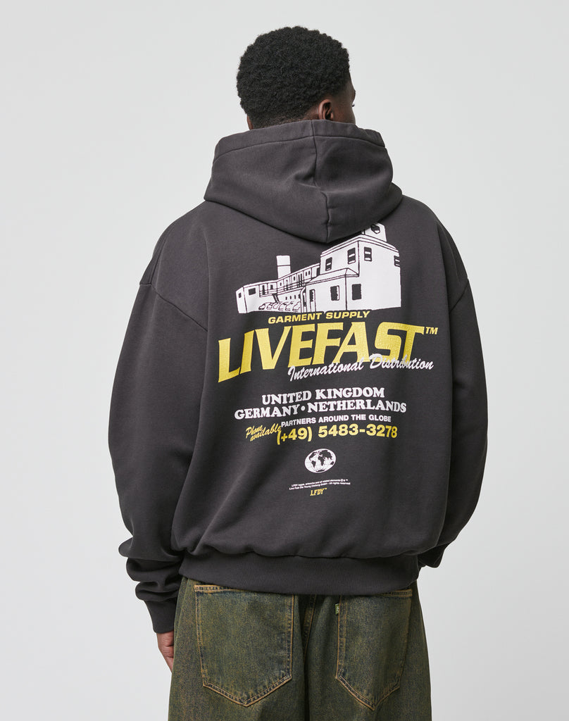 LFDY Supply Hooded Washed Black – Buy online now – LIVE FAST DIE YOUNG