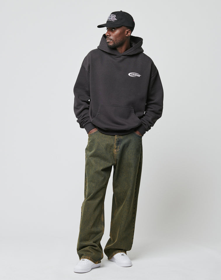 LFDY Supply Hooded Washed Black – Buy online now – LIVE FAST DIE YOUNG