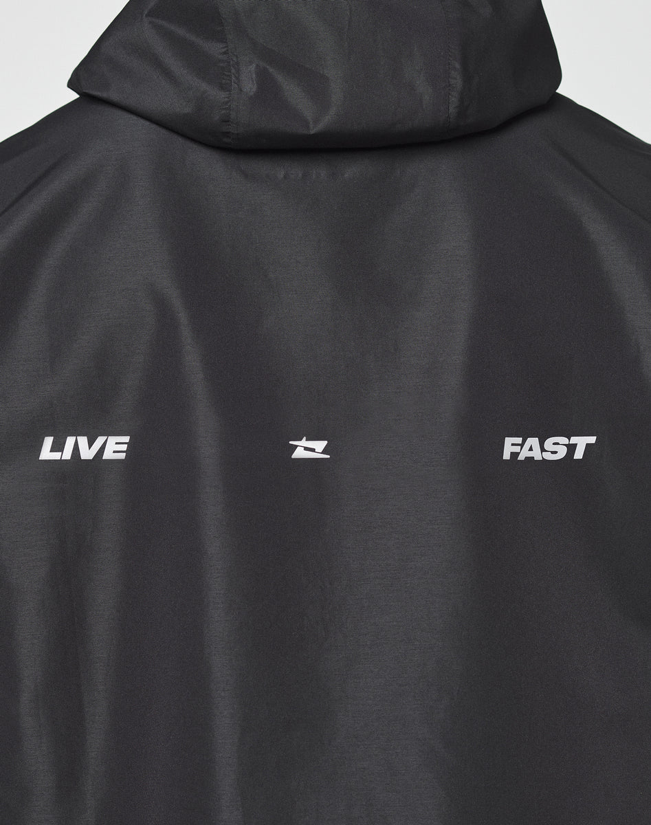 Live Fast Performance Rain Jacket Black - Buy online now – LIVE FAST ...