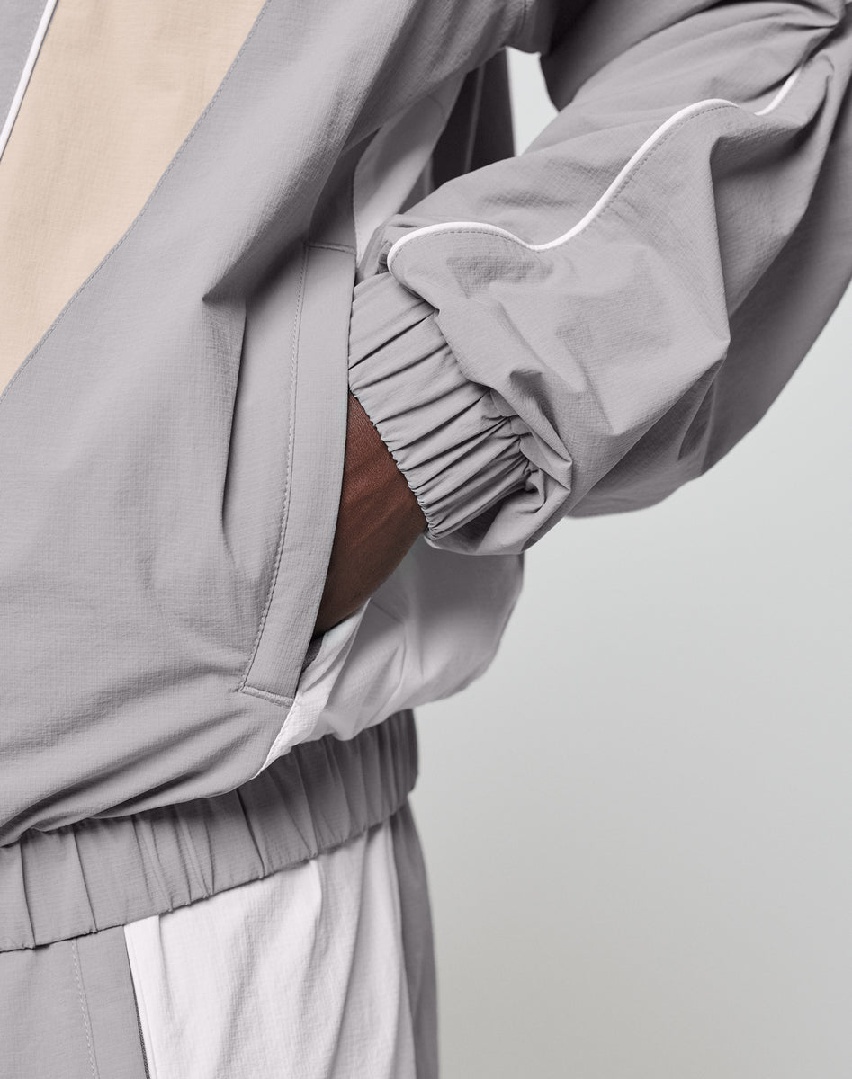 LFDY Basic Nylon Trackjacket Grey/Cream – Buy online now – LIVE FAST ...