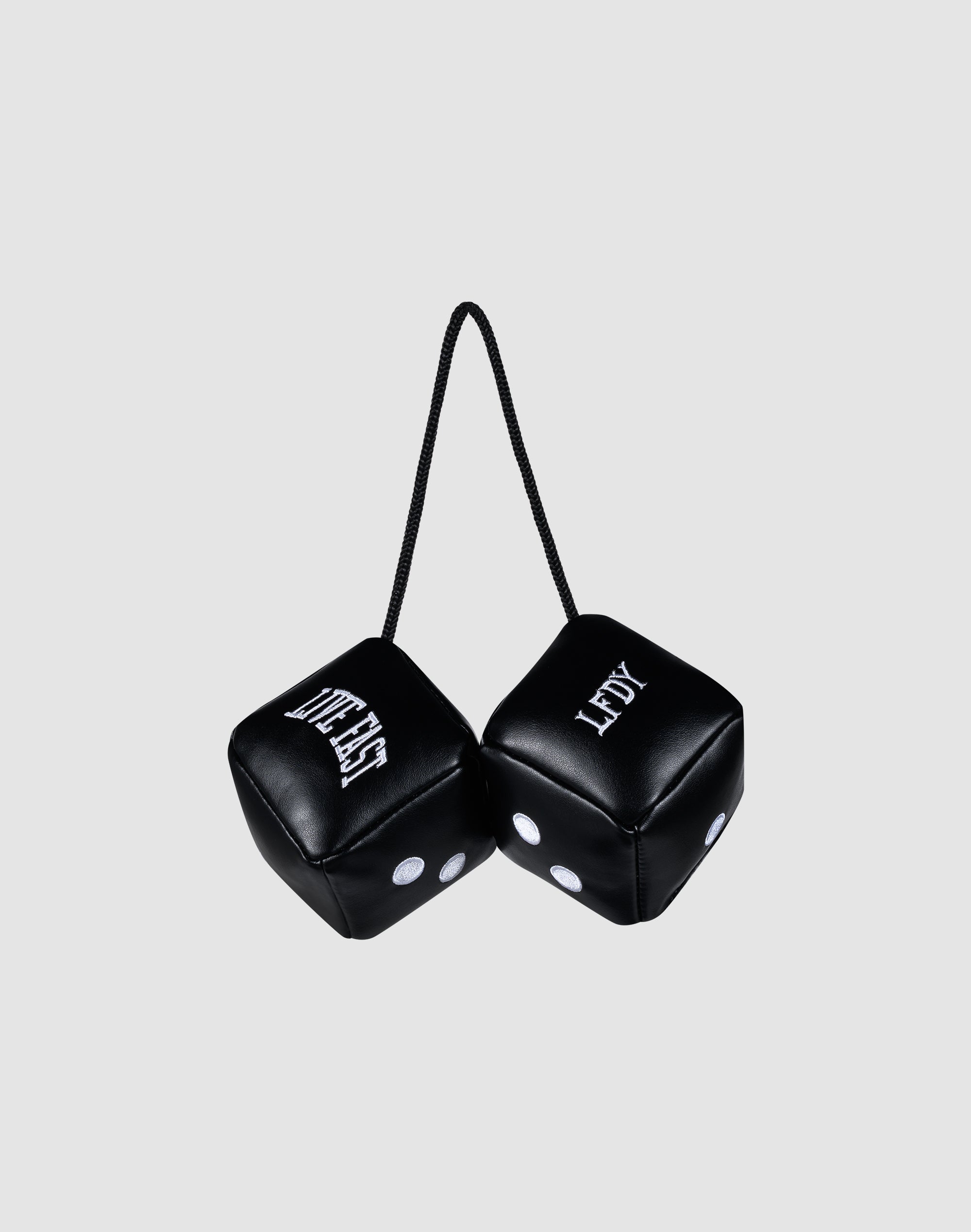 LFDY Leather Car Dice – LIVE FAST DIE YOUNG