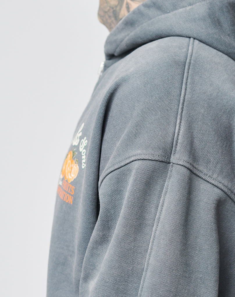 Lfdy & Sons Hooded Zip Washed Grey – Buy online now – LIVE FAST DIE YOUNG