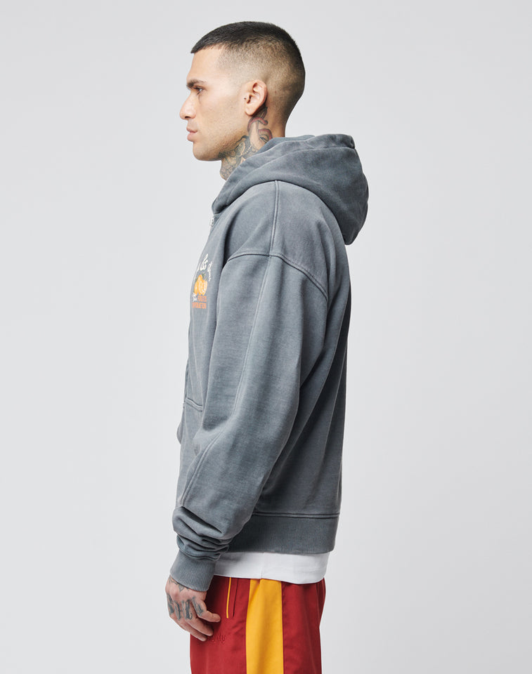 Lfdy & Sons Hooded Zip Washed Grey – Buy online now – LIVE FAST DIE YOUNG